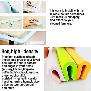 Baby Proofing Safe Edge & Corner Guards Cushion 13ft - Thickened Child Safety Furniture Bumper & Table Protectors. Pre-Taped Corners(U Brown)