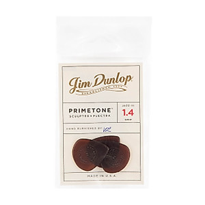 Dunlop Primetone Jazz III 1.4mm Sculpted Plectra (Grip), 3 Pack