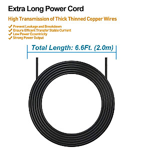 DC 6V Power Adapter for AT&T Vtech S0051V0600040 S005IU0600060 S005IU0600040 U060040D S003GU0600010 SIL LS6115 CL80101 ML17959 CL83207 CL82307 Cordless Phone DC6V Charger (NOT AC6V), 6.6ft Long Cord