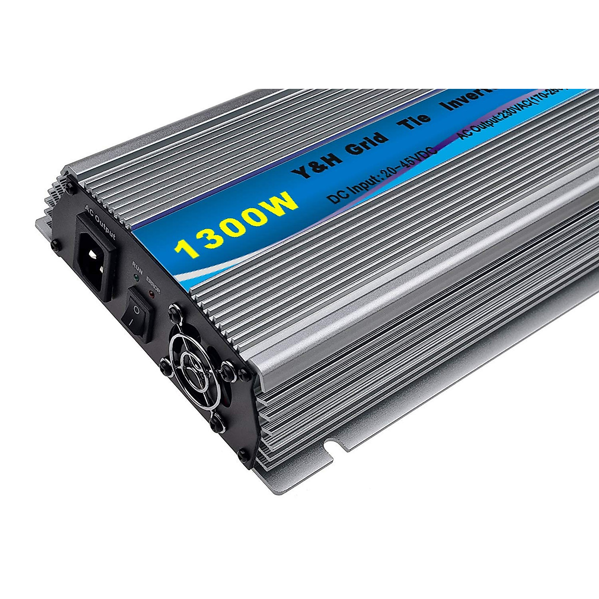 SOGTICPS 1300W on Grid Tie Inverter MPPT Stackable Pure Sine Wave DC30-45V to AC90V-140V Output for 36V Solar Panel
