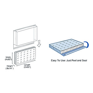 ComfortHome 4 Mil Extra Thick Sealable Mattress Bag with Adhesive Strip for Moving and Storage, Heavy Duty, Fits Twin Full and Queen Size, 2 Pack