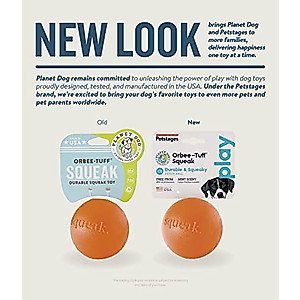 Planet Dog Orbee-Tuff Squeak Ball Orange Dog Fetch Toy