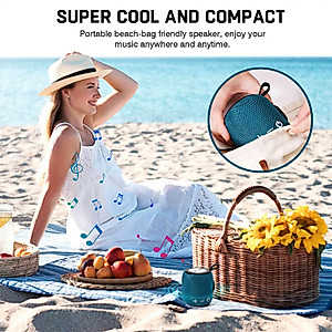 Bluetooth Speaker: Powerful Stereo Sound, IPX7 Waterproof, True Wireless Stereo Pairing, Portable Design, Latest Bluetooth V5.2 - Perfect for OnePlus 6, Beach, Outdoor, Home, Parties& More - Blue