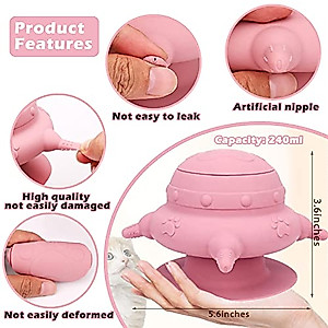 Puppy Automatic Feeder 240ml Dog Bowl Feeder Puppy Feeder Station, Weaning Dish Puppy's Feeding for Feeding Kittens, Puppies and Rabbits