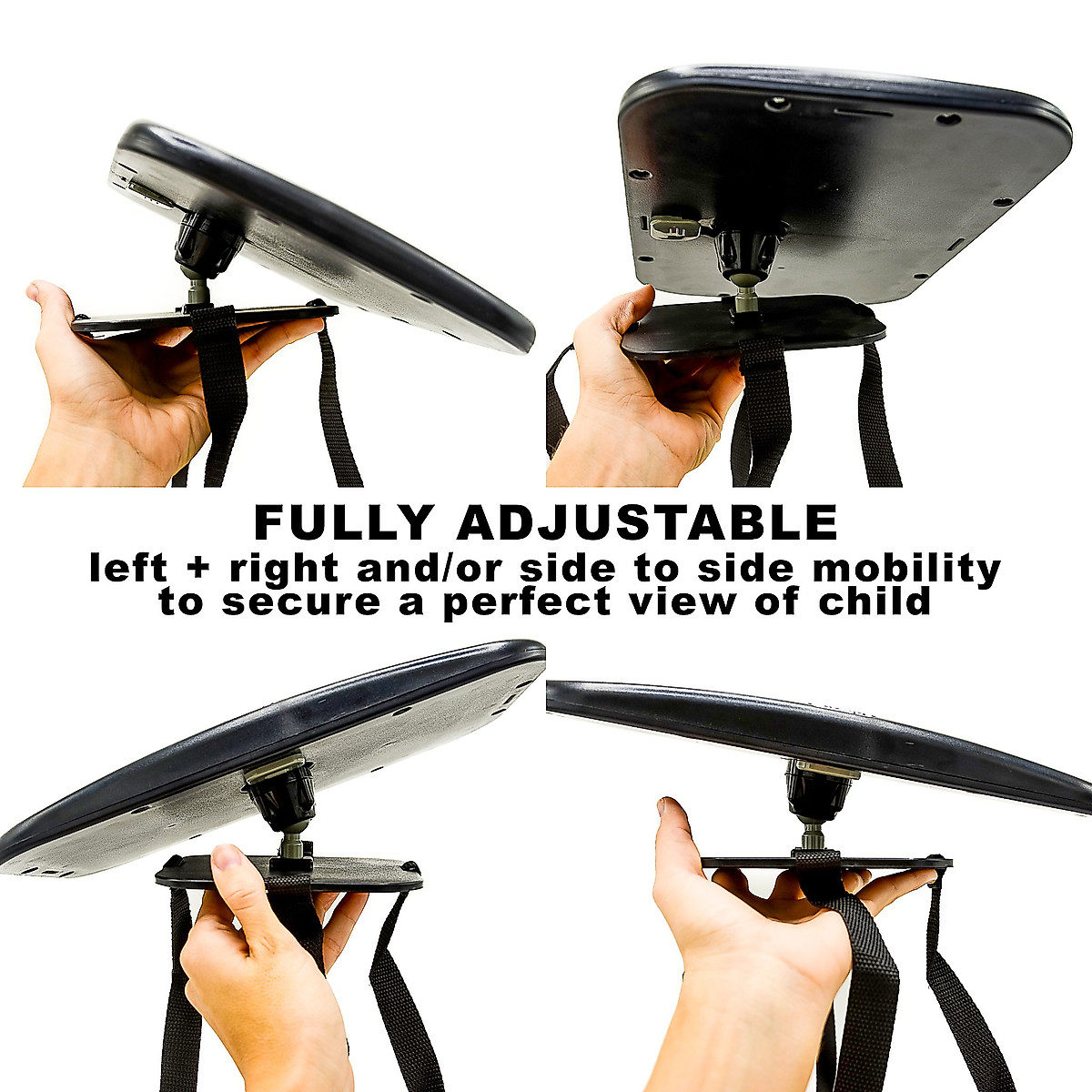 Bixon Baby Car Mirror, Rear Facing, Convex Shatterproof Back-Seat Mirror, Easy Fitting to Keep Baby In Sight, Clearer View With Allowed Rotation