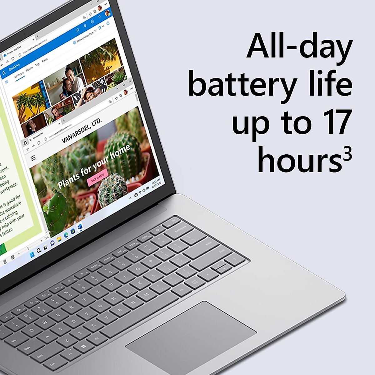 Microsoft Surface Laptop 5 (2022), 15" Touch Screen, Thin & Lightweight, Long Battery Life, Fast Intel i7 Processor for Multi-Tasking, 16GB RAM, 512GB Storage with Windows 11, Platinum