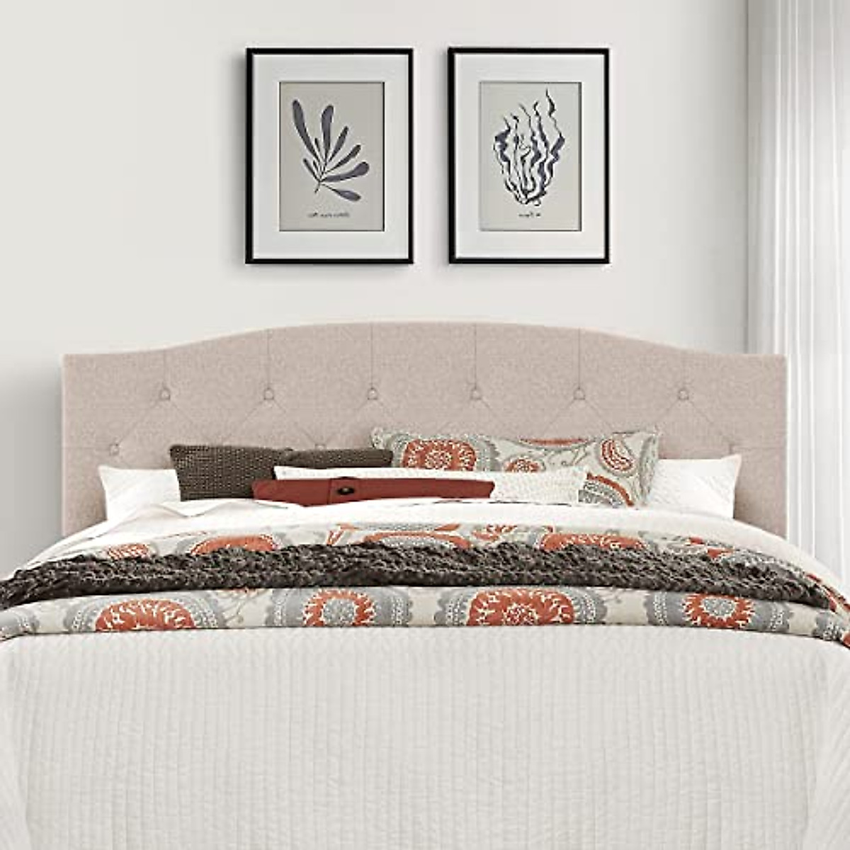 Hillsdale Provence Upholstered, King/Cal King Headboard Only, Light Beige