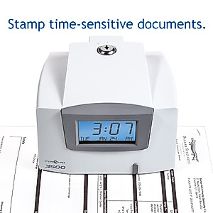 Pyramid™ 3500 Time Clock & Document Stamp, Gray/Charcoal