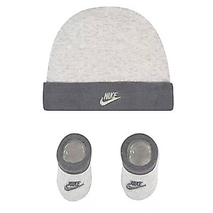 Nike Baby Boys' Hat and Booties 2-Piece Set (Light Gray)