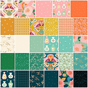 Curio Jelly Roll (40 Pieces) by Melody Miller for Ruby Star Society + Moda 2.5 x 44 inches (6.35 cm x 111.76 cm) Fabric Strips