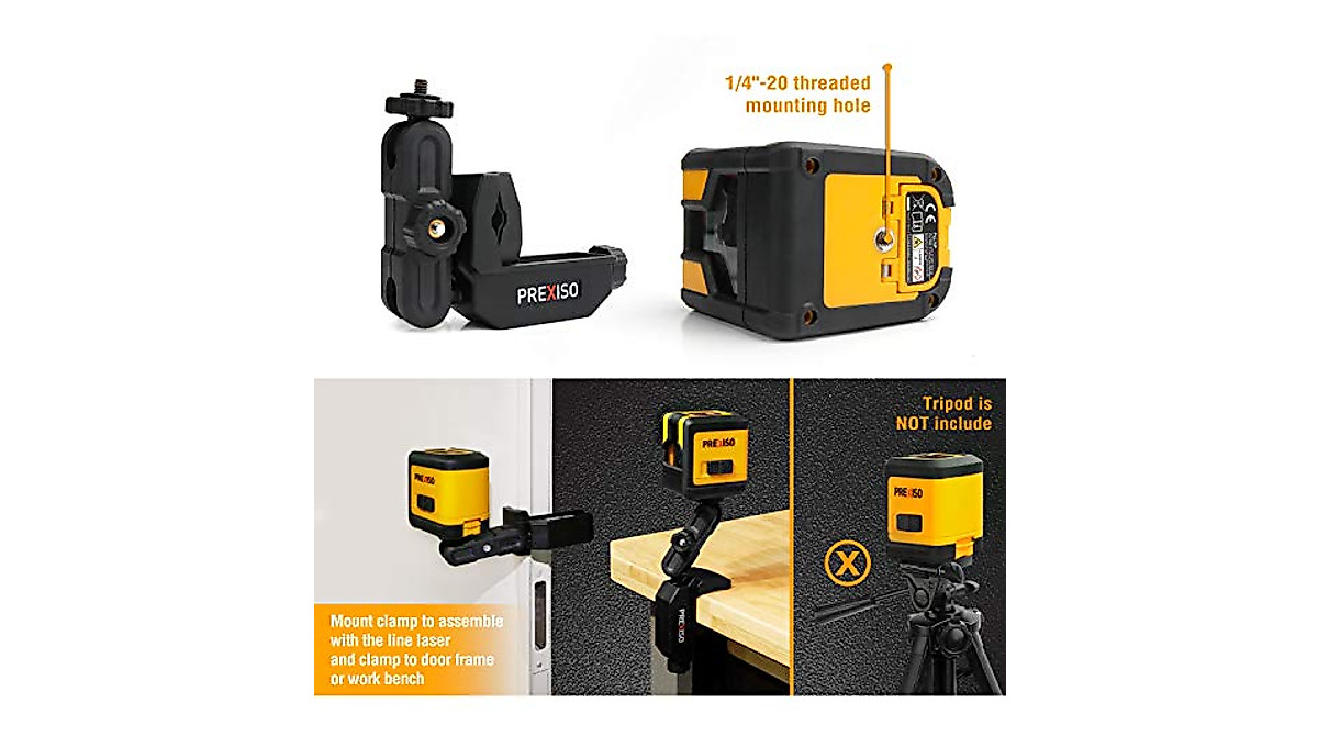 PREXISO 30FT Self Leveling Cross Line Laser Tool