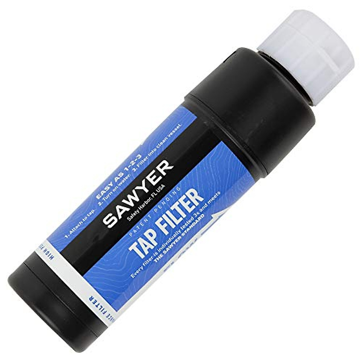 Sawyer Products SP134 TAP Water Filtration System, Fits Faucets & Hose Bibs, Blue (one Size) & Water Filter Replacement Gasket Seals, 6-Pack