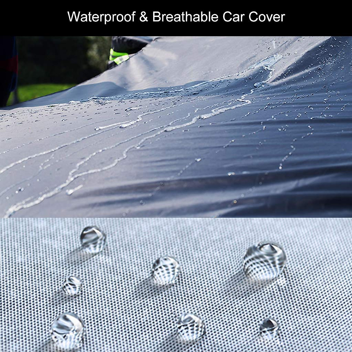 Old street Car Cover Compatible with Toyota Supra GR Coupe 2019-2021, All Weather Waterproof Breathable with Windproof Straps Indoor Outdoor Dustproof Car Tarp with Reflective Strips, Silver