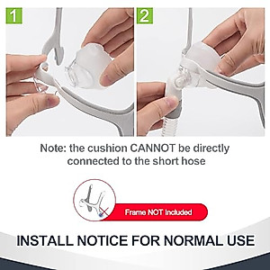 Cushion and Short Hose for Air_fit N20 Medium, Frame is Needed for Connect (NOT INCLUDED), N20 Nasal Cushion with Tube Supplies, Soft and Full Air Seal, MEDICOLOR Supplied