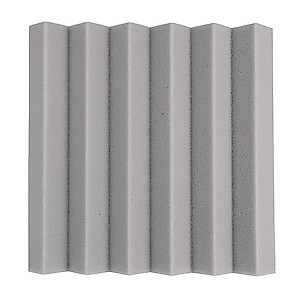 2" X 12" X 12" 24 Pack Acoustic Foam Panels, Studio Wedge Tiles Acoustic Foam Sound Absorption Wedges Studio Treatment Wall Panels (Black+Grey)