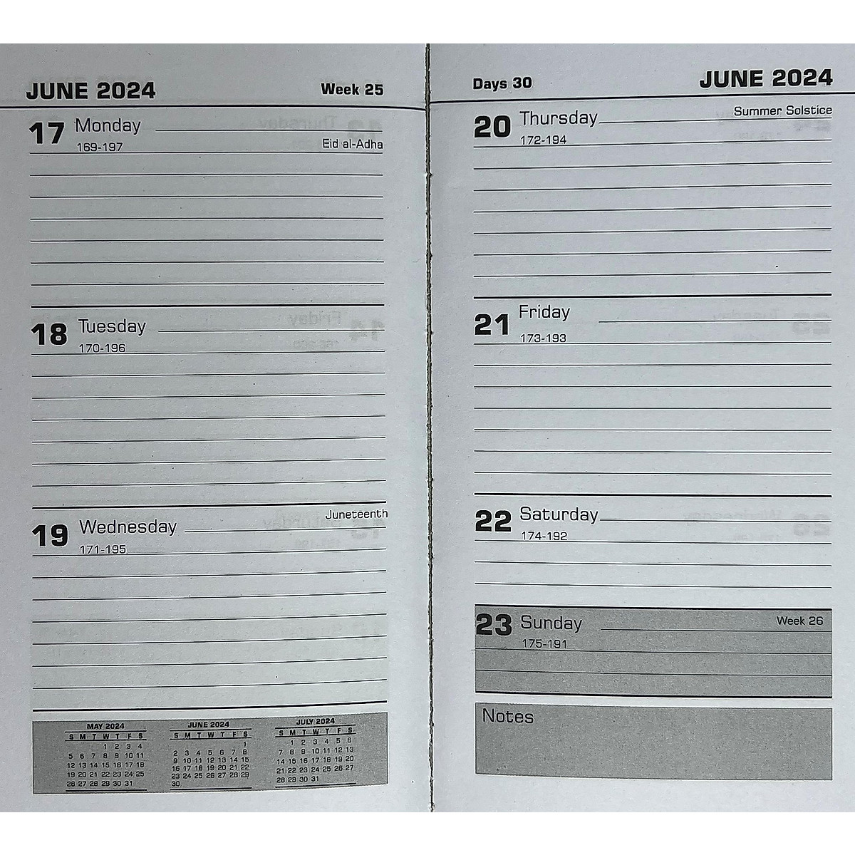 2024 WEEKLY Business Pocket Planner Agenda Calendar Appointment Diary Book 4x6 3x6 (Blue)