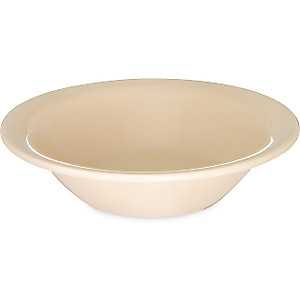 Carlisle FoodService Products Kingline Reusable Plastic Bowl Fruit Bowl for Home and Restaurant, Melamine, 5 Ounces, Tan, (Pack of 48)
