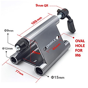 ONIPAX Triangle Bike Fork Mount Hitch Rack 100mm with 9mm Quick Release, for 9mmx100mm；12mmx100mm；15mm x100mm