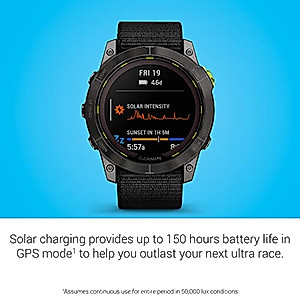 Garmin Enduro™ 2 – Ultraperformance Watch, Long-Lasting GPS Battery Life, Solar Charging, Preloaded Maps