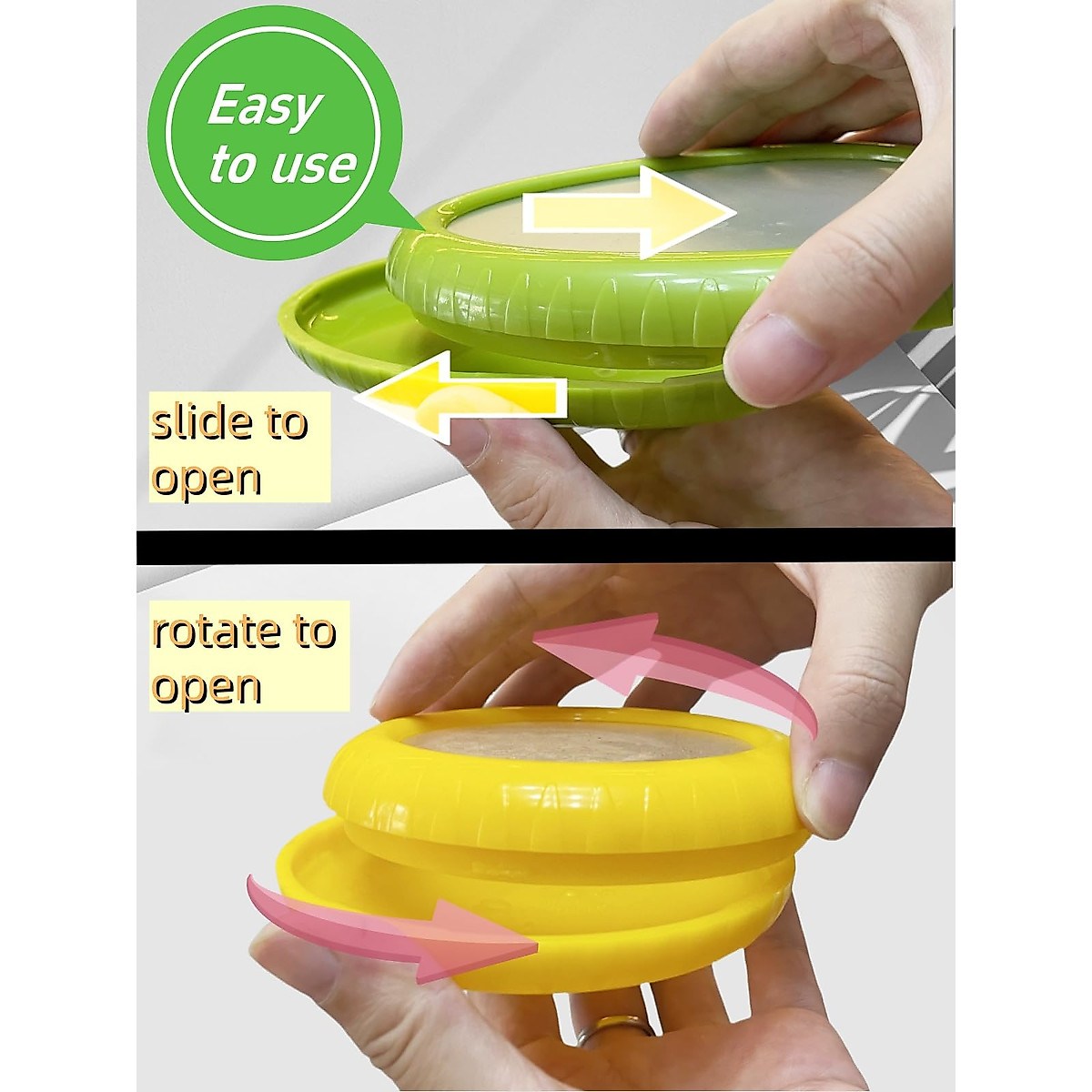 Taoddoe Silicone Avocado Saver Onion Storage, Set of 4 Reusable Fruit Containers for Fridge,Airtight Fresh Vegetable Keeper for Garlic, Onions, Lemon Freshness Box
