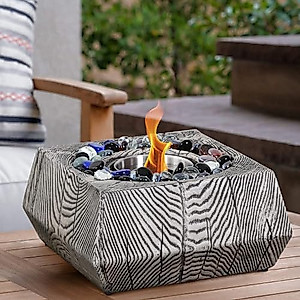 Table Top Fire Pit Bowl, Mini Personal Tabletop Fireplace Rubbing Alcohol Indoor Fire Pit for Indoor and Outdoor Use, Balcony, Pool, Patio, Coffee Table