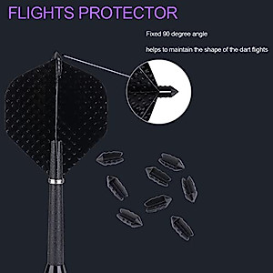 12 Pack Darts Metal Tip Set 22/24 Grams, Steel Tip Darts with Premium Black Purple Aluminum Shafts, Extra 50 Rubber O-rings 6 Nylon Shafts 24 Flights 12 Spring Rings 16 Flights Protector 1 Tool Kit