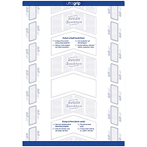 Avery Zweckform 6170 Labels 64 x 36 mm Quick-Peel 25 Sheets