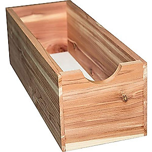 The Great American Hanger Company Unfinished Cedar Sock Box - Organize your socks and Protect them, the Red Cedar Absorbs Moisture and Eliminates Odors