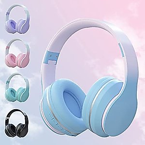 XZING Good-Looking Noise Cancelling Headphones, Wireless Over Ear Bluetooth Headphones, HiFi Bass Stereo Built in Microphone, Foldable Memory Foam Ear Cups, for Travel, Music, Running Sports