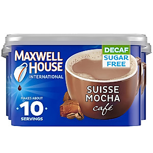 Maxwell House International Suisse Mocha Café-Style Decaf Sugar Free Instant Coffee Beverage Mix (4 ct Pack, 4 oz Canisters)