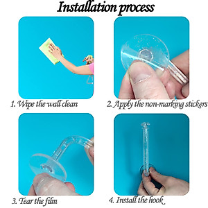 8 Pcs Adhesive Scrunchie Holder Hair Tie Organizer - Waterproof Hair Accessory Holder Girls Acrylic Jewelry Hooks Clear Glitter Organizer Display Stand for Girls Hairband Accessories Storage