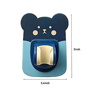 Strong Adhesive Shower Head Holder, Cute Cartoon Wall Mount Shower Holder, Waterproof Shower Bracket by Loranzi (Blue)