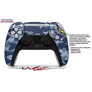 WraptorSkinz Skin Wrap compatible with Sony PS5 DualSense Controller WraptorCamo Digital Camo Navy (CONTROLLER NOT INCLUDED)