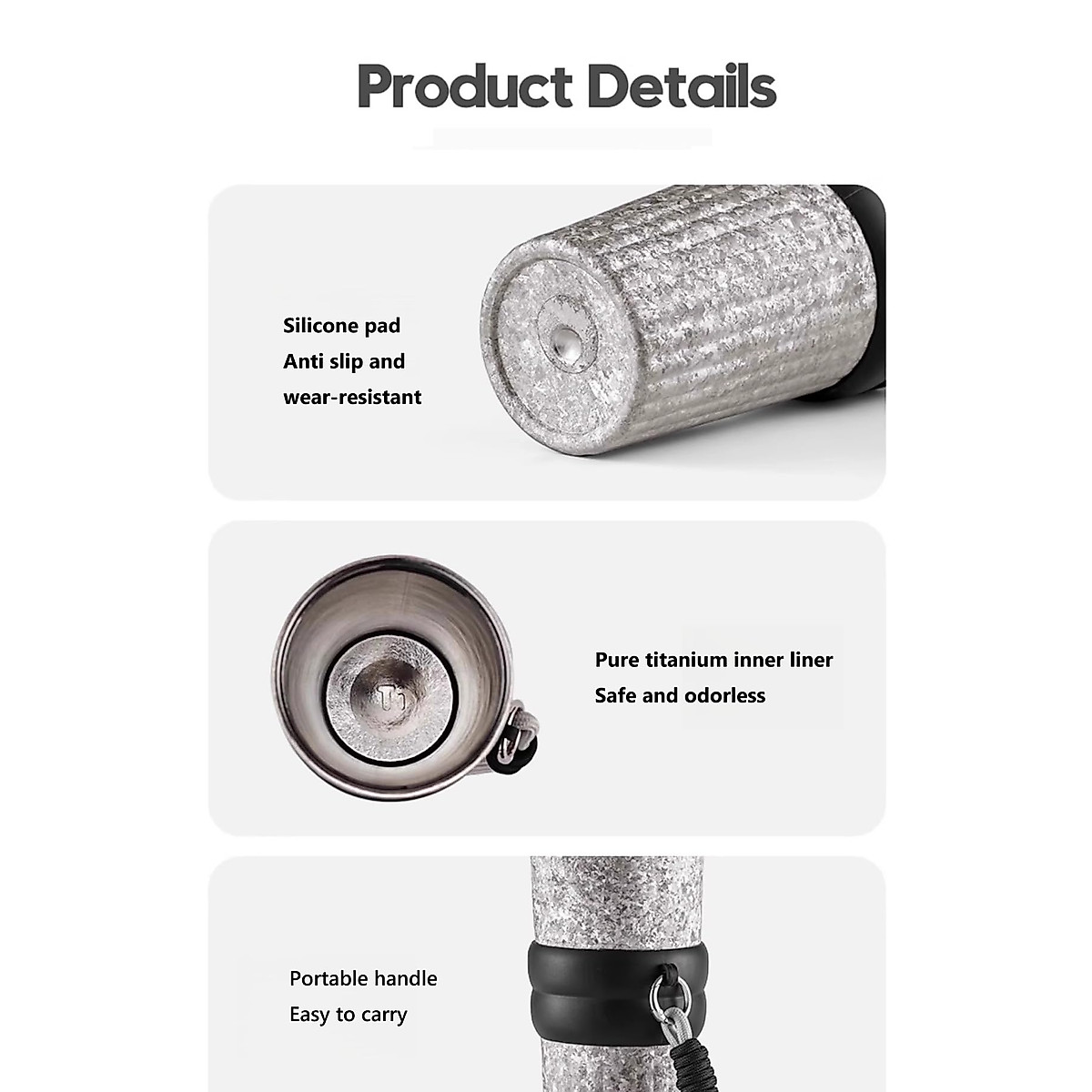 JOEY'S CHOICE 23.67oz/700ml Large Capacity Pure Titanium Double Wall Insulated Tumbler Portable Straw Ice Blaster Car Cup for Milk, Coffee, Water and Juice (Rose Red)