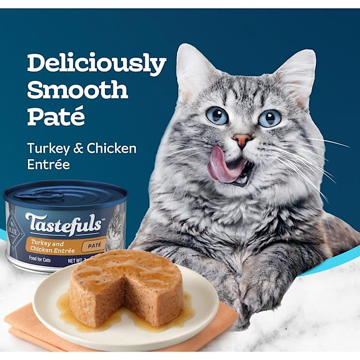 Blue Buffalo Tastefuls Chicken and Turkey Entree Wet Cat Food Pate, 3 oz., Case of 12