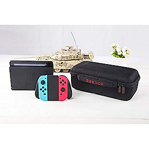 Bestico Carrying Case for Nintendo Switch and Switch OLED Model, Protective Hard Shell Portable Travel Case Pouch for Nintendo Switch Console, AC Adapter, Joy-con Grip, Joy-con Strap and 10 Game Cards