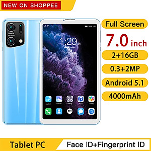 Android 10.0 Tablet, 7 inch Smart Tablet 2+16GB ROM 10 Core WiFi Dual Camera Voice Call Game Tablet Best for Adults Working Childrens School Learning Birthday Gift