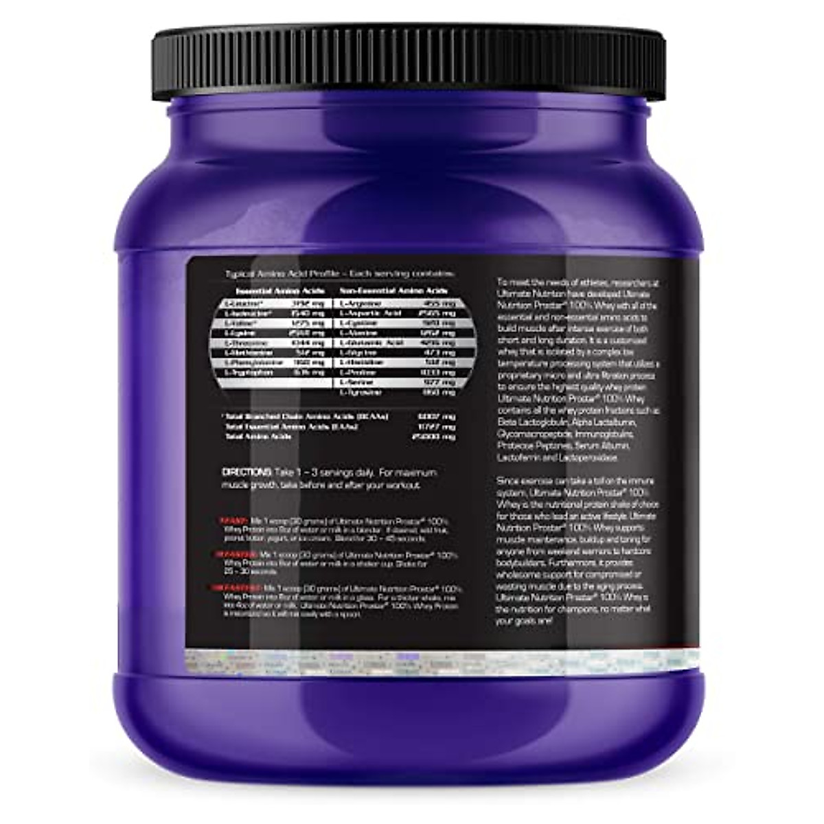 Ultimate Nutrition Prostar Whey Protein Powder, Low Carb Protein Shake with Bcaas, Blend of Whey Protein Isolate Concentrate and Peptides, 25 Grams of Protein, Keto Friendly, 1 Pound, Vanilla Crème