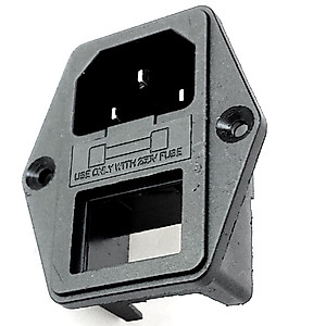 CESS AC Power Socket Inlet Module, 4 Pack, 10A 250V, Male Plug with Fuse Switch