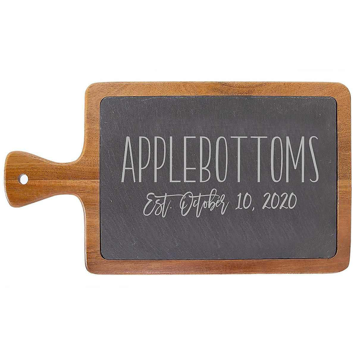Personalized Acacia and Slate Cutting Board. 9 Engraving Options. 2 Sizes. Custom Wedding Gift For Couple, Newlyweds, Anniversary. Closing Gift. Realtor Gift. Engraved Slate/Acacia Cutting Board