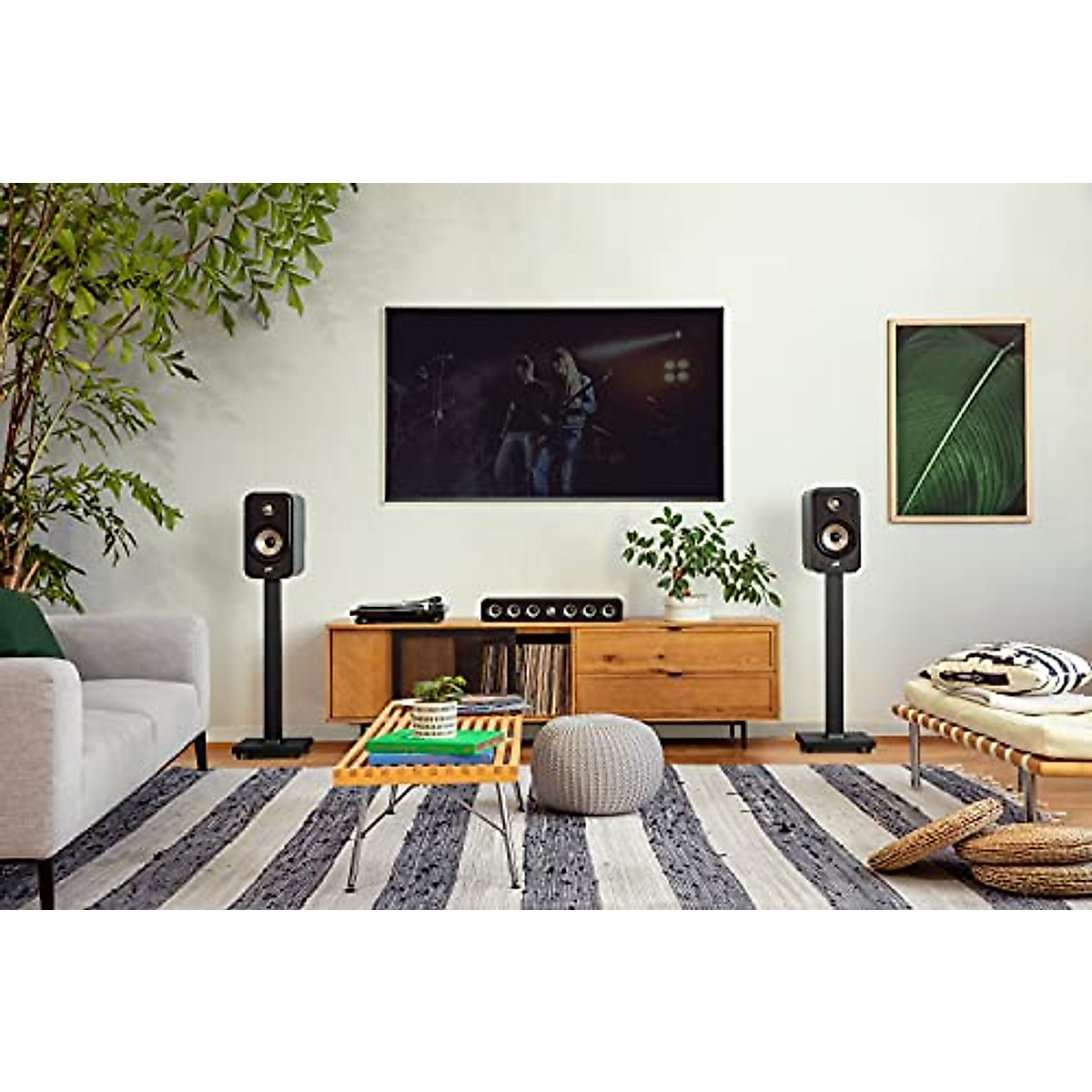 Polk Signature Elite ES20 Bookshelf Speaker - Hi-Res Audio Certified, Dolby Atmos & DTS:X Compatible, 1" Tweeter & 6.5" Woofer, Power Port Technology for Effortless Bass (Pair, Stunning Black)