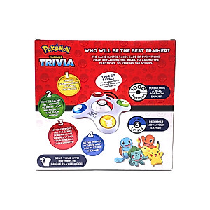 Pokemon Trainer Trivia Toy Featuring The Virtual Game Master 2 Modes Single & Multiplayer, Guessing Brain Game Pokemon Go Digital Travel Board Games