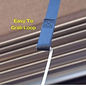 EZ-Xtend RV Camper Awning Pull Strap Replacement Awning Strap Made UV Polyester Webbing and Lifetime Thread for Easy Operation of Your RV Patio Awning (97")