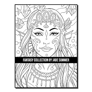 Fantasy Collection: An Adult Coloring Book with 100+ Incredible Coloring Pages of Mermaids, Fairies, Vampires, Dragons, and More!