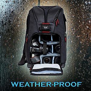 Deco Gear DSLR Camera Backpack, Customizable Compartments for Cameras, Lenses, Accessories & Laptop, Weather Protective, Perfect for Canon Nikon & Sony Photographers (Can Also Turn Into Sling Bag)