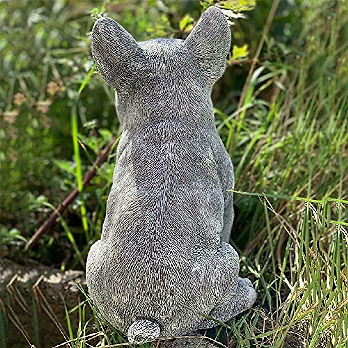 AUSUKY Dachshund Weiner Dog Doorstop Statue Garden Decor Resin Crafts Home Sculpture (French Bulldog)
