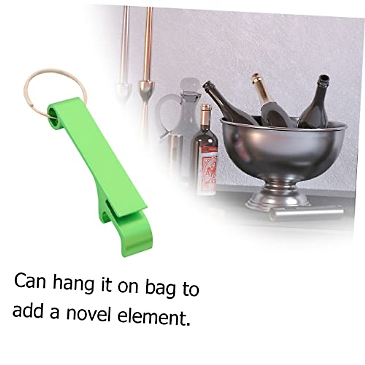 RORPOIR Bottle Opener Ring Keychain Beer Bottle Opener Bottle Opener Wedding Favors Beverage Opener Bottle Opener Keychain Key Chain Ring Keychain Wine Opener Metal Keychain Soda Aluminum