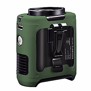 CAZOKASI 2024 Upgrade 10000mAh Waist Clip Fan Wearable Fan Portable Personal Body Fan Powerful Upto 40H Cooling and Heatstroke Prevention Fan (Green)