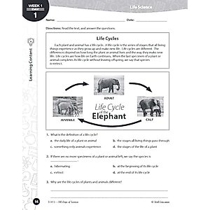 180 Days™: Science, Earth and Space Science for 5th Grade Practice Workbook for Classroom and Home, Cool and Fun Practice Created by Teachers (180 Days of Practice)