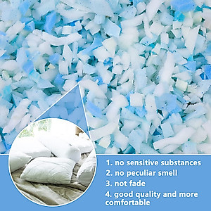 Yizzvb Shredded Foam Fill Memory Compression Packing Foam Comforter Pillow Cushions, Bean Bag, Chair Cover, Sofa, Pet Dog Bed, Plush Dolls and DIY Crafts Foam Fill (600g)
